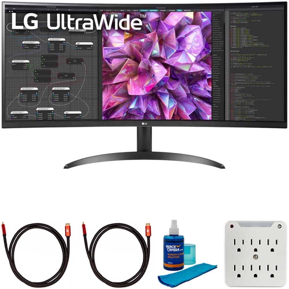 LG 34WQ60C-B 34 inch 21:9 Curved UltraWide QHD 3440 x 1440 PC Monitor ...