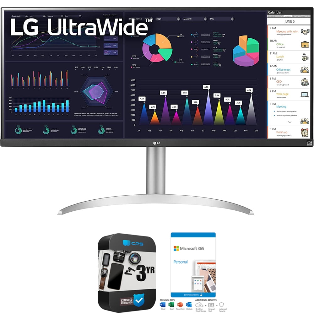 LG 34WQ650-W 34" 21:9 UltraWide Full HD 2560 x 1080 100Hz IPS Monitor ...