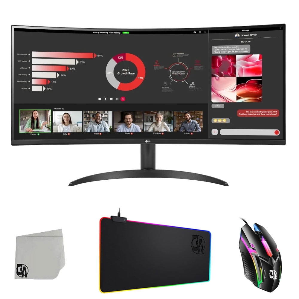 Pre-Owned LG 34WR50QCB 34" Curved UltraWide WQHD HDR 10 100Hz Monitor ...