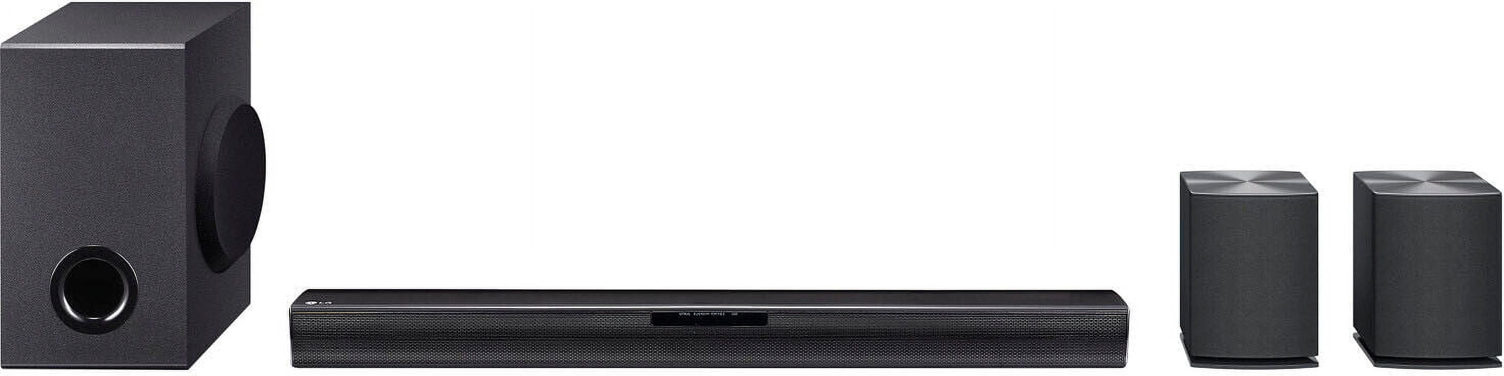 LG - 4.1 ch Bluetooth Sound Bar with Wireless Subwoofer and Surround System Rear Speakers ...
