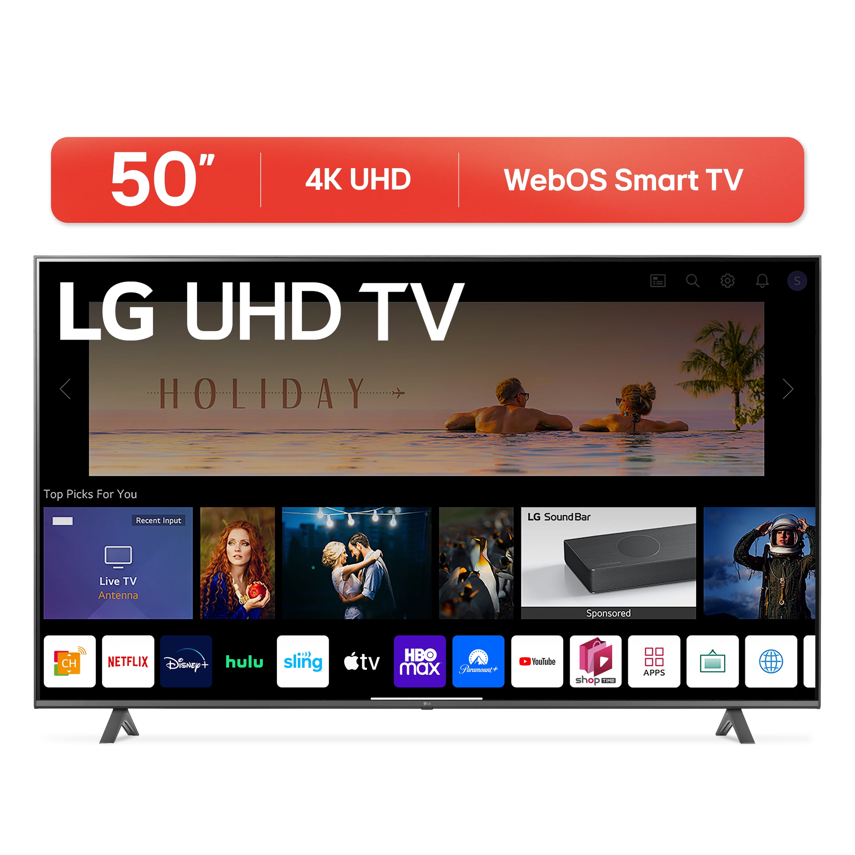 LG 50” 4K UHD Smart TV 2160p webOS, 50UQ7070ZUE - Walmart.com