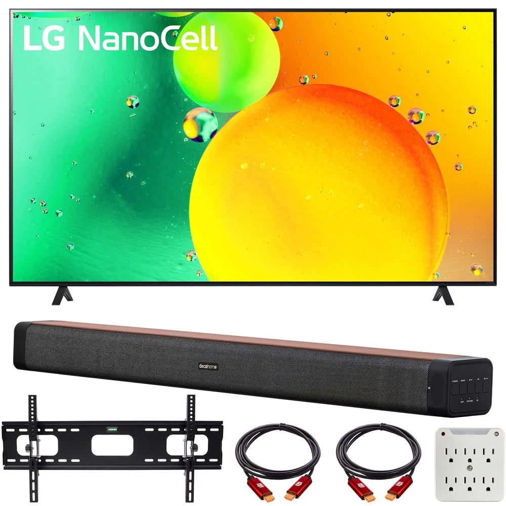 LG 55NANO75UQA 55 Inch HDR 4K UHD Smart NanoCell LED TV Bundle with ...