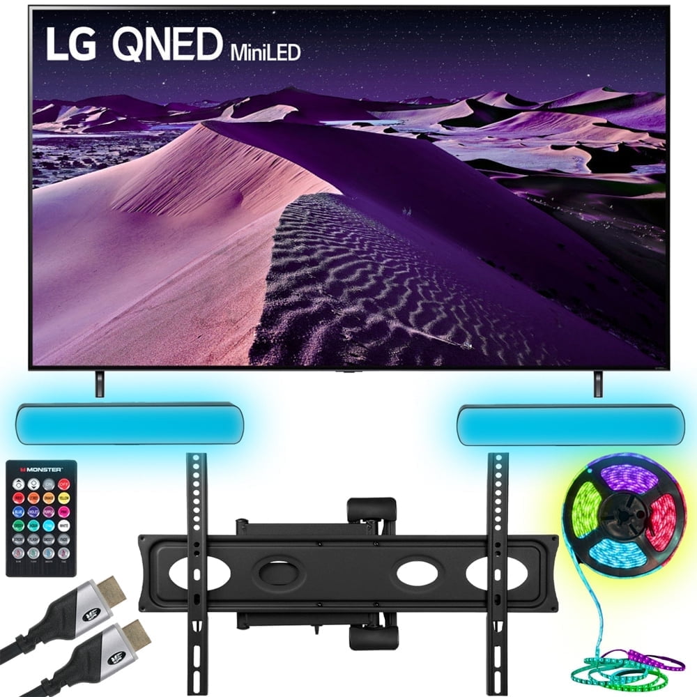 LG 55QNED85UQA 55 Inch HDR 4K Smart QNED Mini-LED TV Bundle with ...
