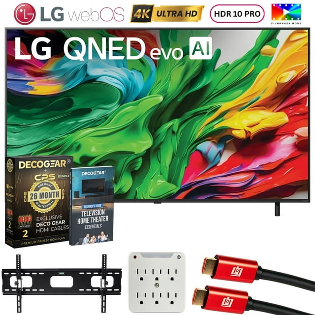 LG 65QNED85AUA 65" QNED AI 4K Smart TV (2025) Bundle with CPS Exclusive ...