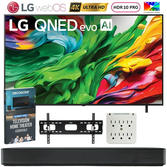 LG 75QNED85AUA 75 inch Mini LED QNED AI 4K Smart TV (2025) Bundle with ...