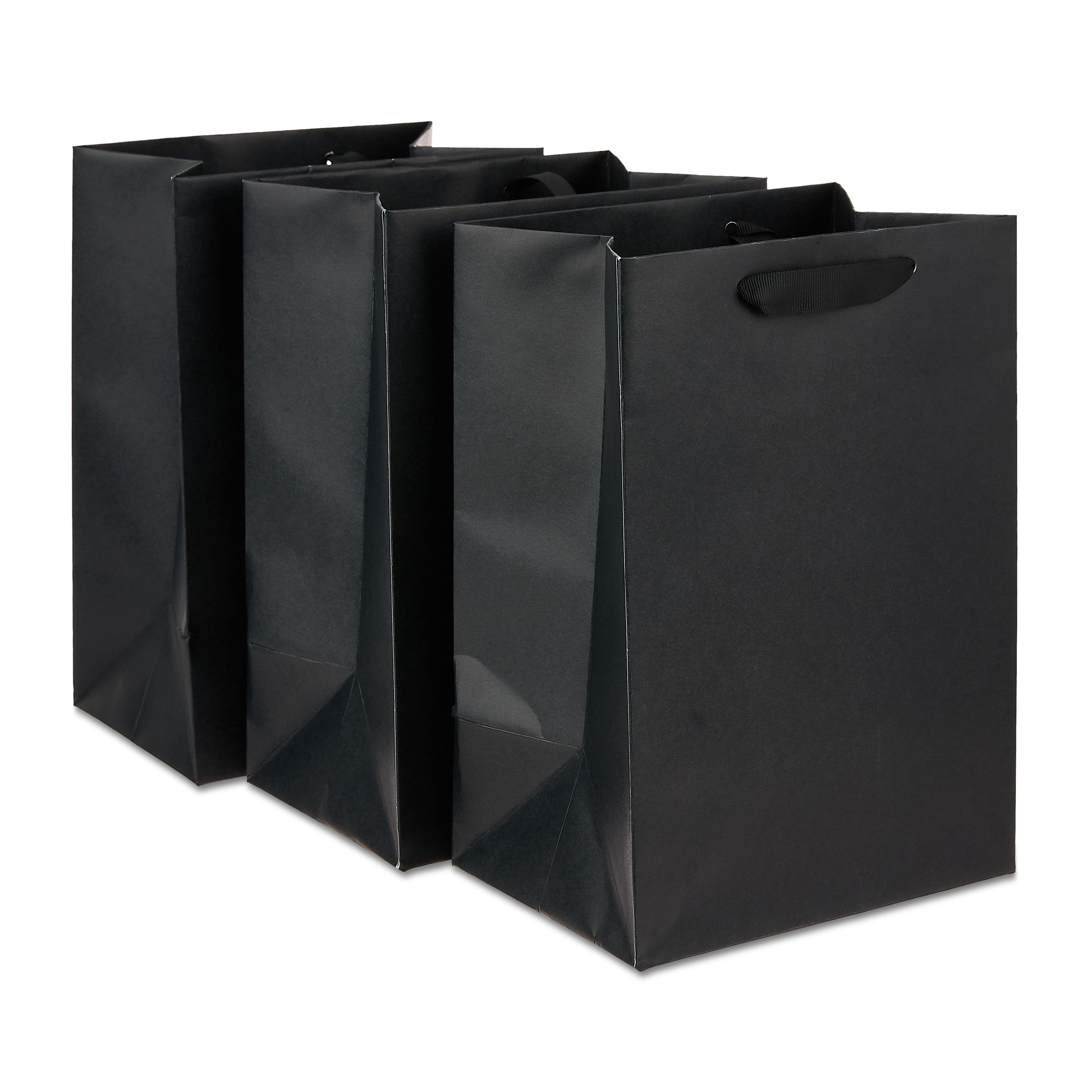 Large Black Gift Bags, 7" x 10", 3 Count, by Way To Celebrate - Walmart.com