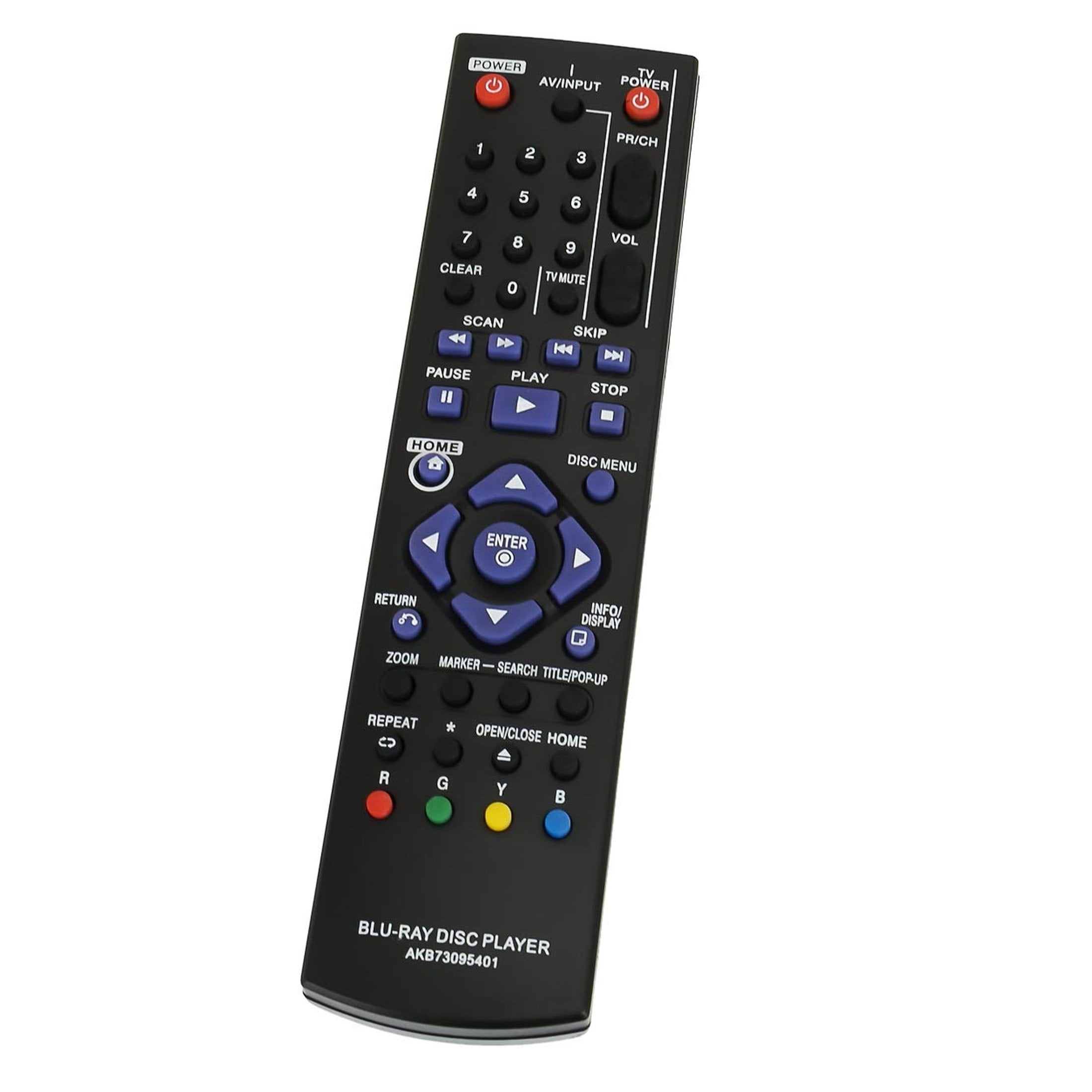 LG Blu-ray Remote Control Replacement for BD611 BD550 BD555 BD630C ...