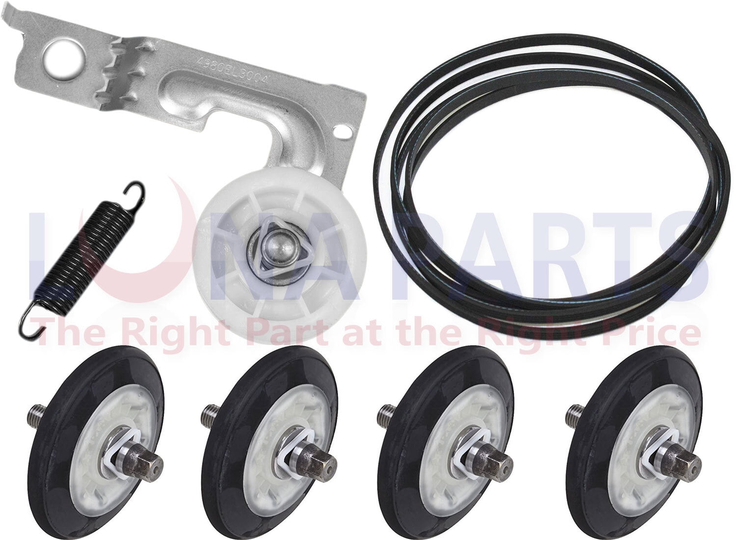 LG DLGX9501K Dryer Rollers Belt Idler Pulley Kit - Walmart.com