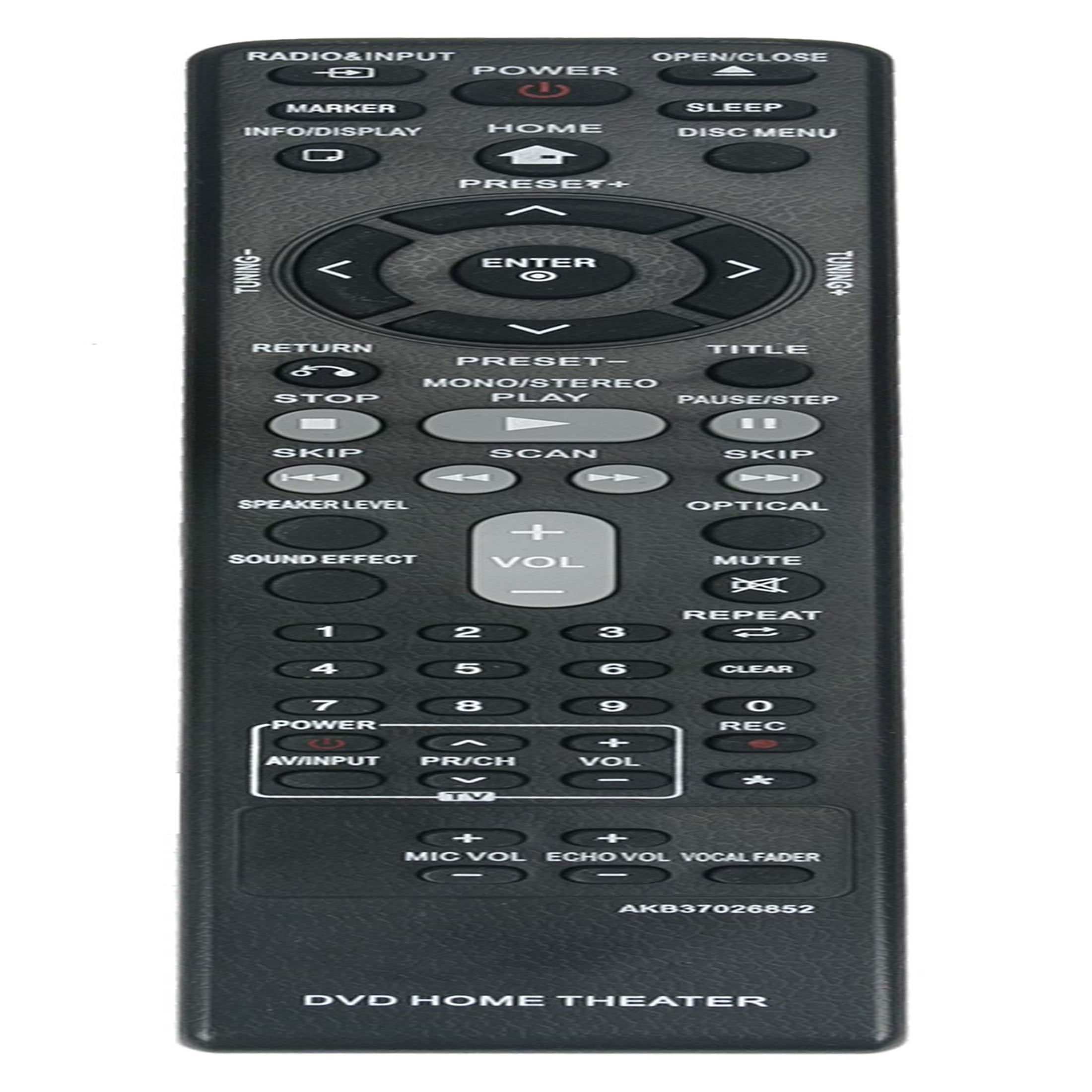 LG DVD Home Theater Remote Control Replacement AKB37026852 - Walmart.com
