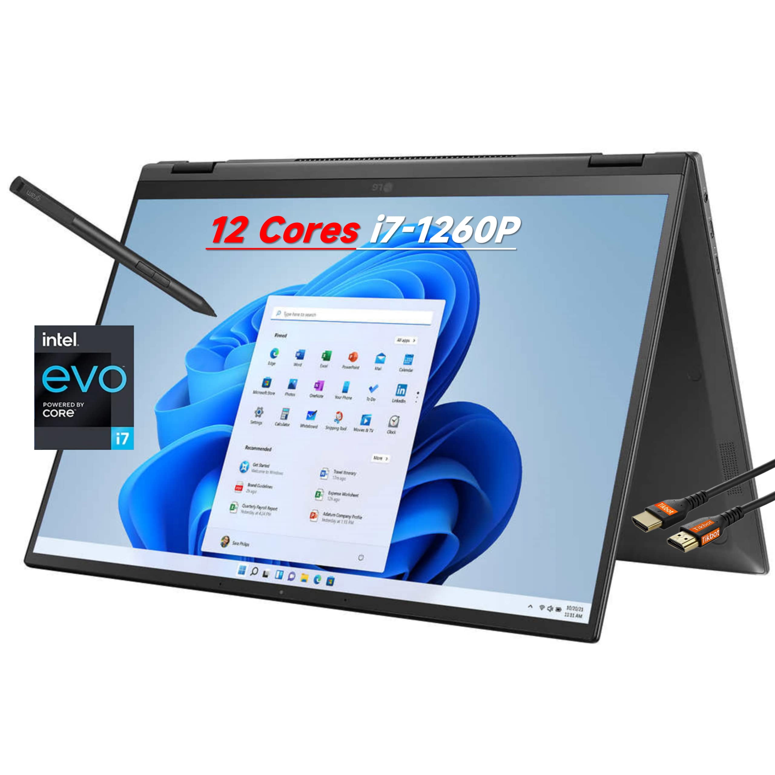 LG Gram 16”2-in-1 WQXGA (2560 x 1600) Touch Laptop Intel Evo 12-Core i7 ...