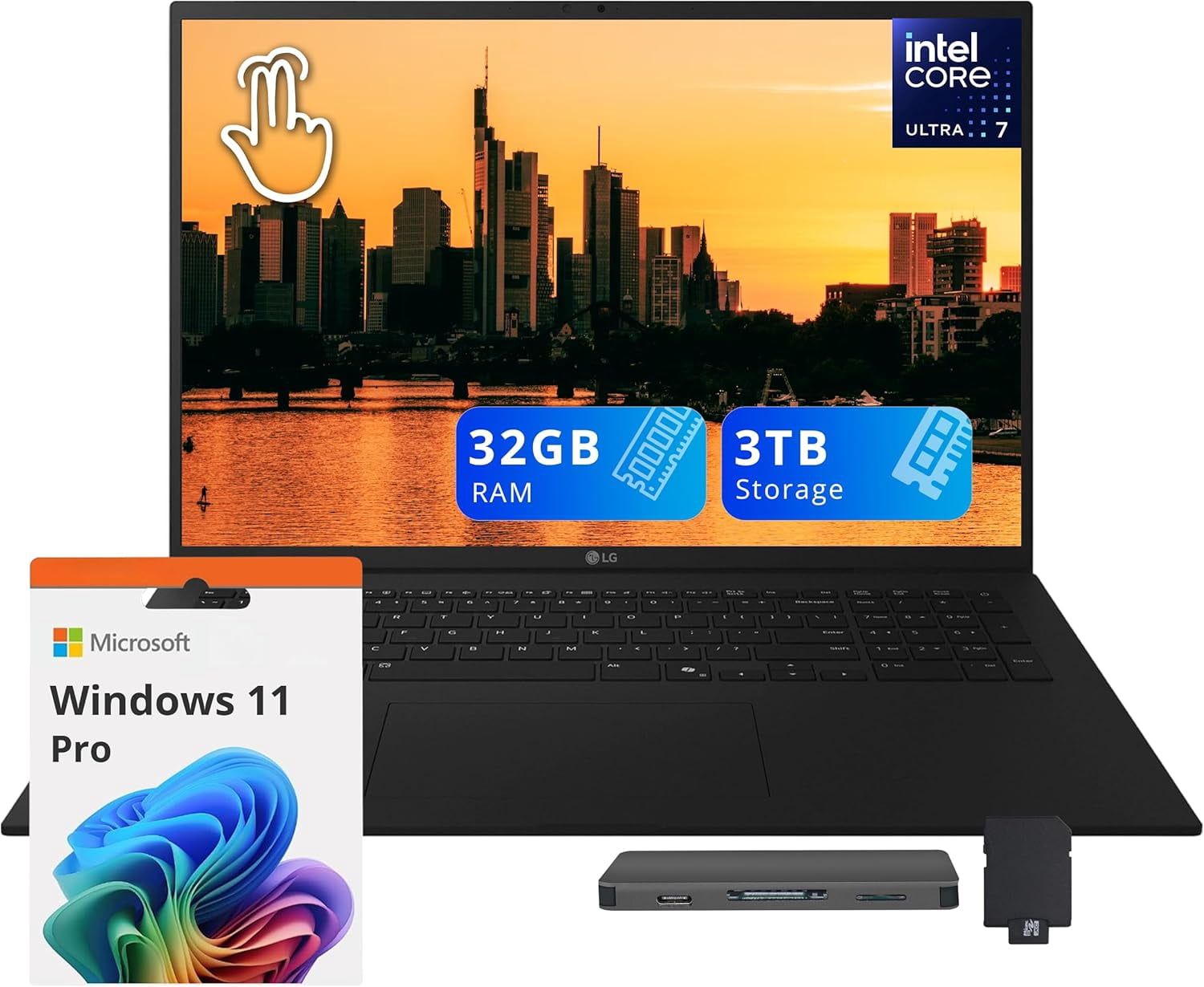 LG Gram 17" WQXGA IPS Touch Copilot+ PC, Intel Core Ultra 7 258V, 32GB ...