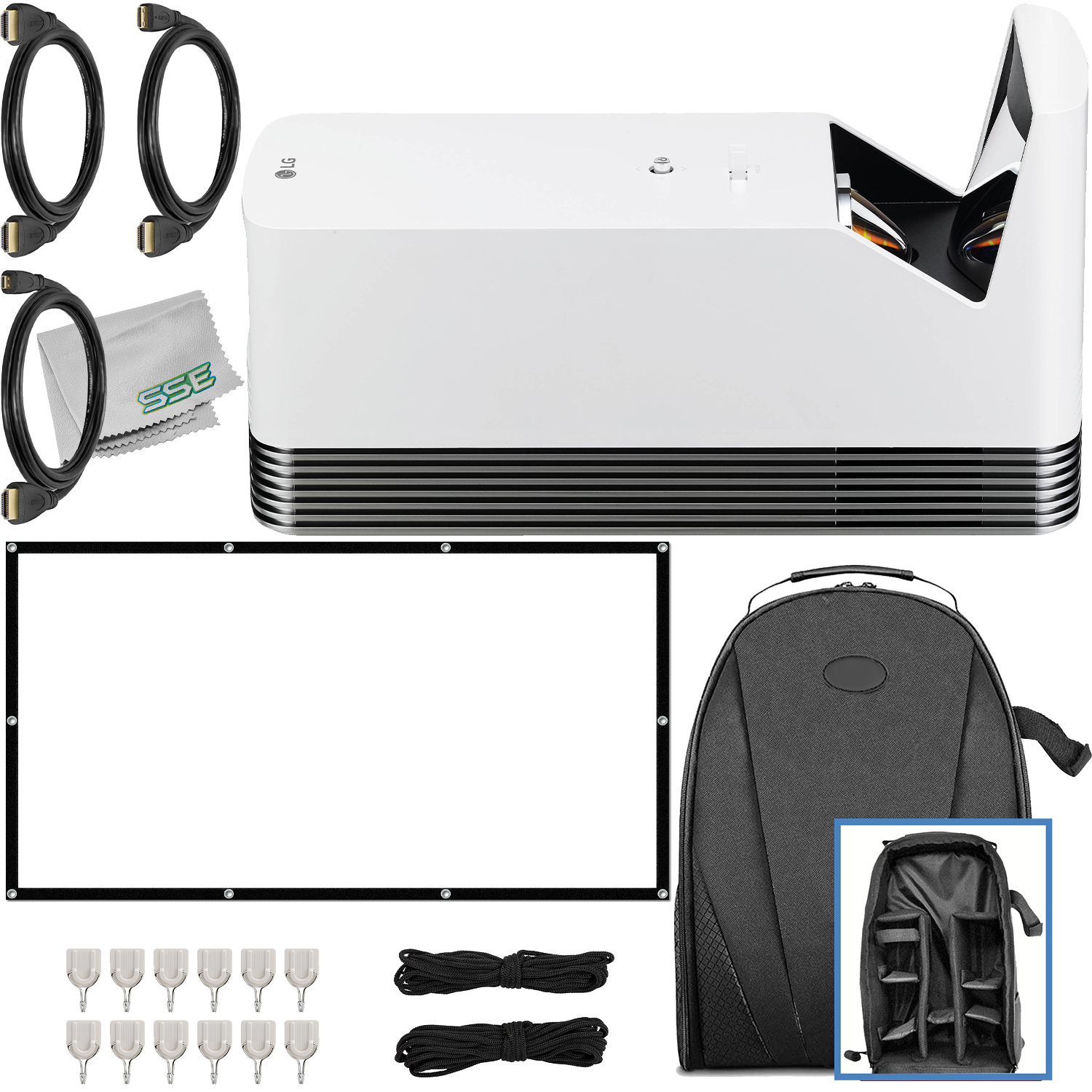 LG HF85LA XPR Full HD Laser DLP Home Theater Short-Throw Projector ...