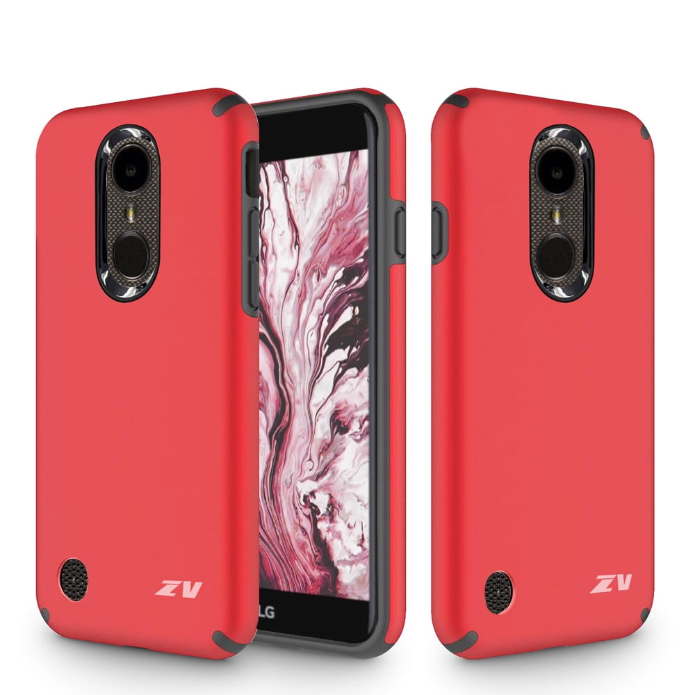 lg k20 plus case, zv sleek hybrid heavy duty cover - ultra thin and ...