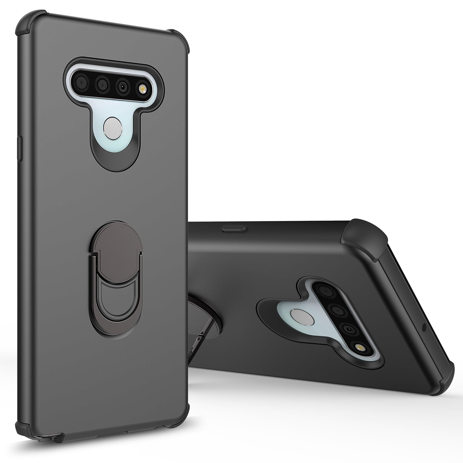 LG K51 Case, Rosebono 3-Layer Slim Shockproof Hard Cover With Metal ...