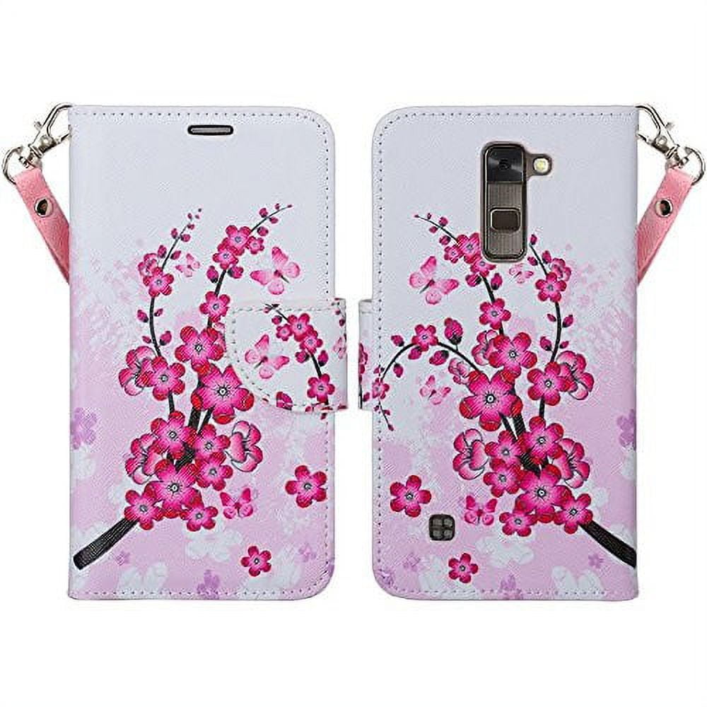 LG K8 | Phoenix 2 | Escape 3 Case, Wallet Case, Wrist Strap [Kickstand ...