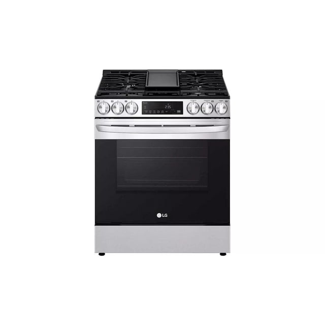 LG Kitchen Appliance: 5.8 Cu. Ft. Front Control Stainless Steel Slide ...