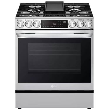 LG Kitchen Appliance: 5.8 Cu. Ft. Front Control Stainless Steel Slide ...