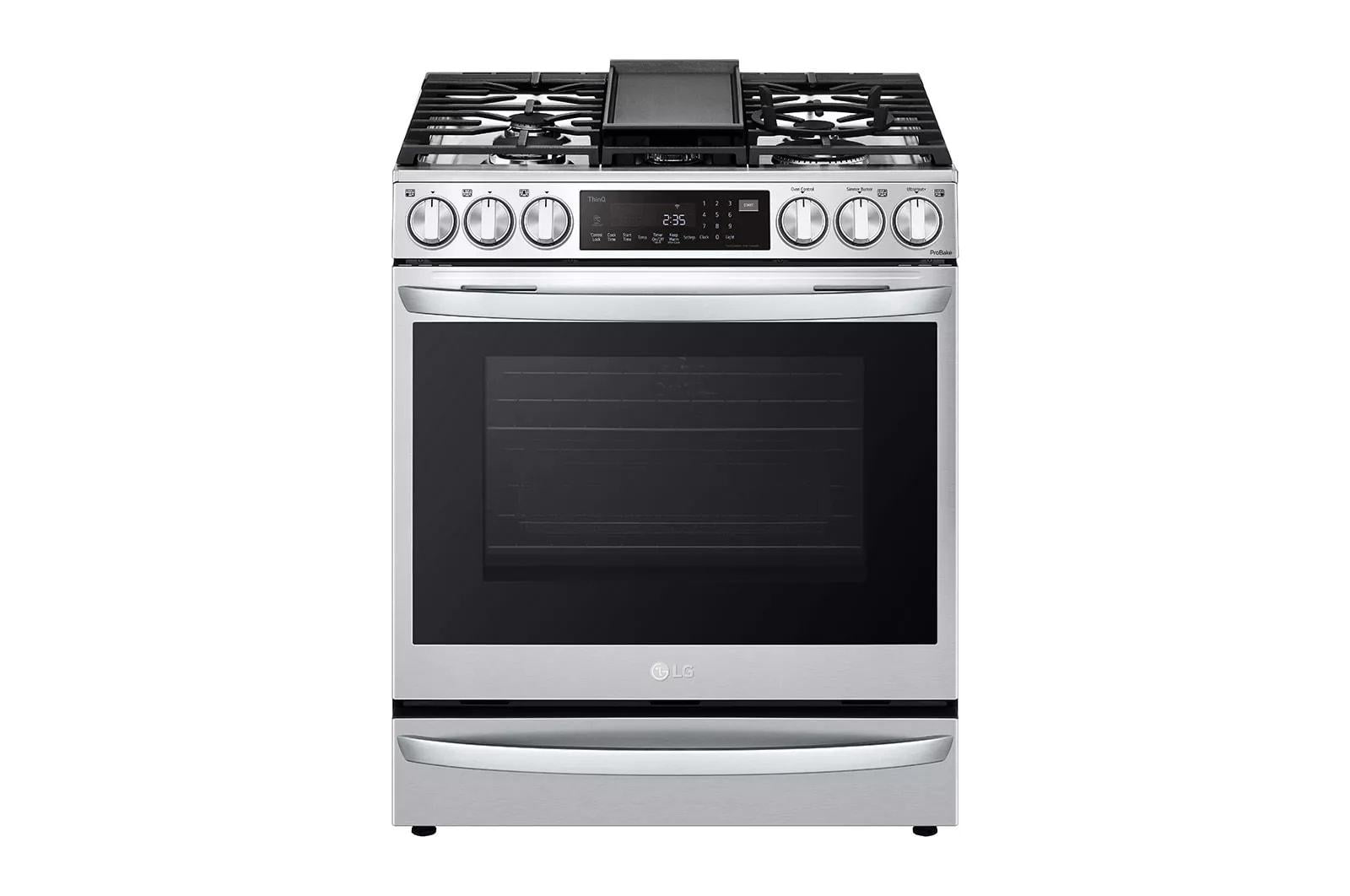 LG Kitchen Appliance LSGL6337F Slide-In Gas Range, Black Stainless ...