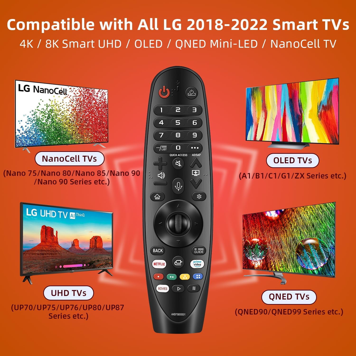 LG Magic Remote Control 2020 model LG TV compatible - AN-MR20GA ...