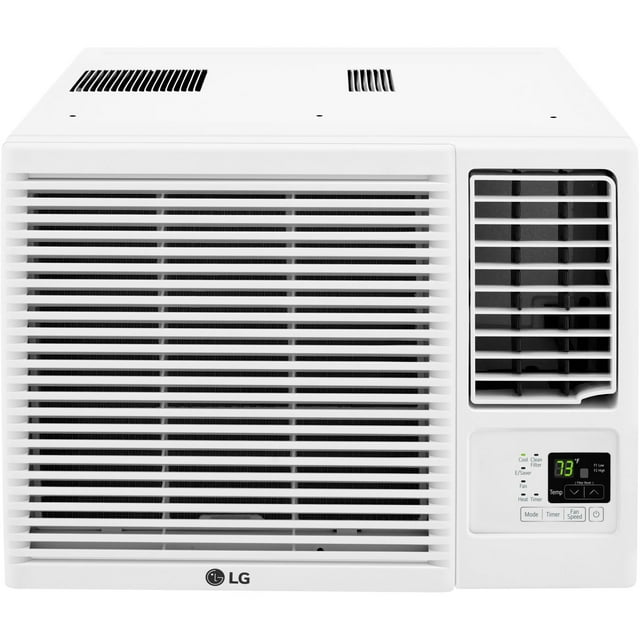 LG 7,500 BTU Unit for Medium Sizes Room, 320 Sq.ft. Window Air Conditioner with 3,850 BTU Heat ...