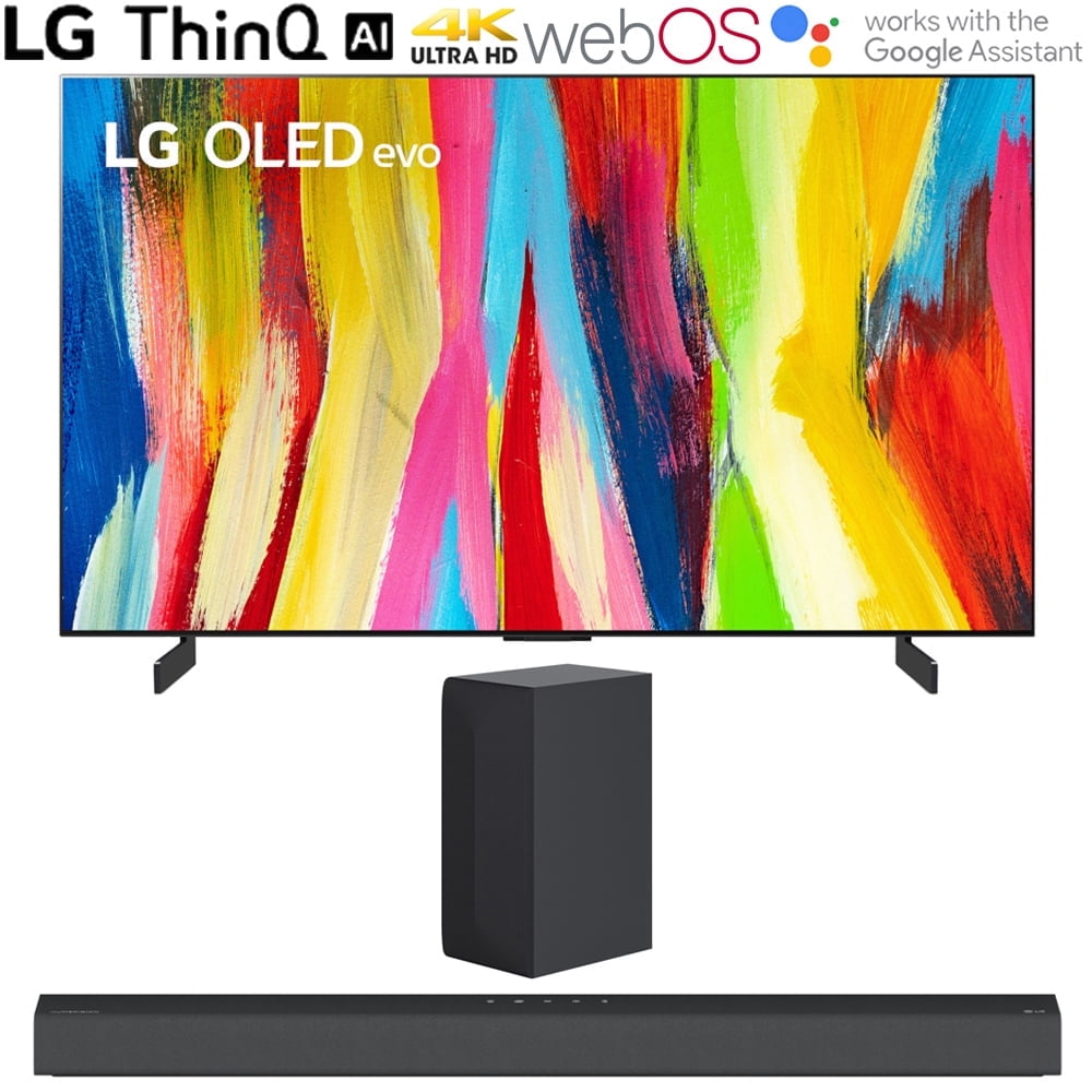 LG OLED42C2PUA 42 Inch HDR 4K Smart OLED TV (2022) Bundle with LG S65Q ...