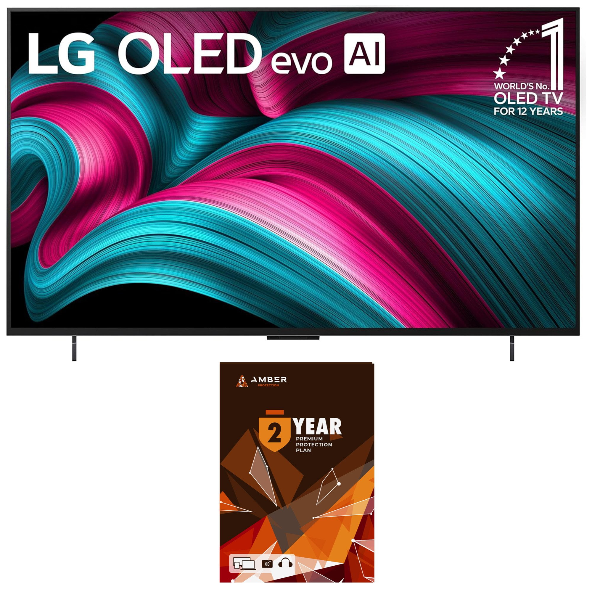 LG OLED42C5PUA 42 Inch 4K OLED Ultra HD Smart TV with 2 Year Amber Protection Plan (2025 ...