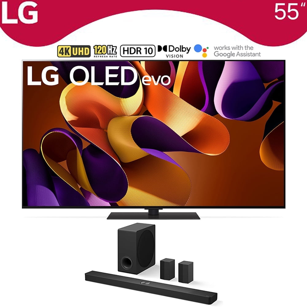 LG OLED55G4SUB 55 Inch OLED evo G4 Series Smart TV 4K HDR 2024 Bundle ...