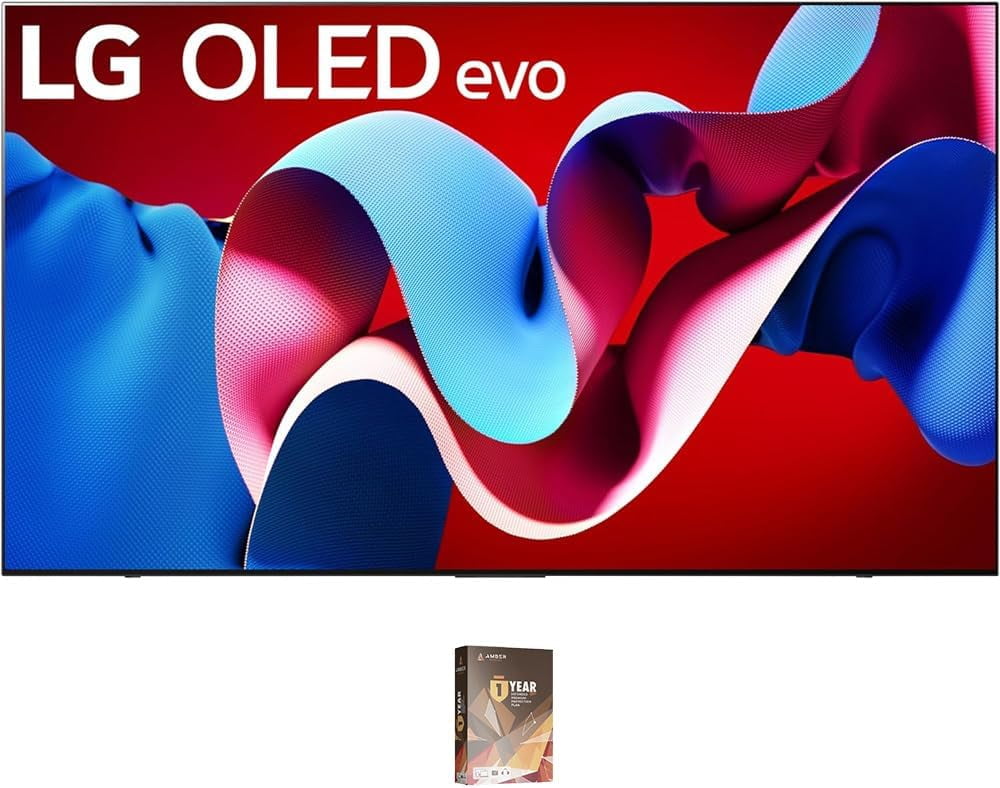 LG OLED65C4PUA 65 Inch Evo C4 Series OLED Smart TV with a 2 Year Amber ...