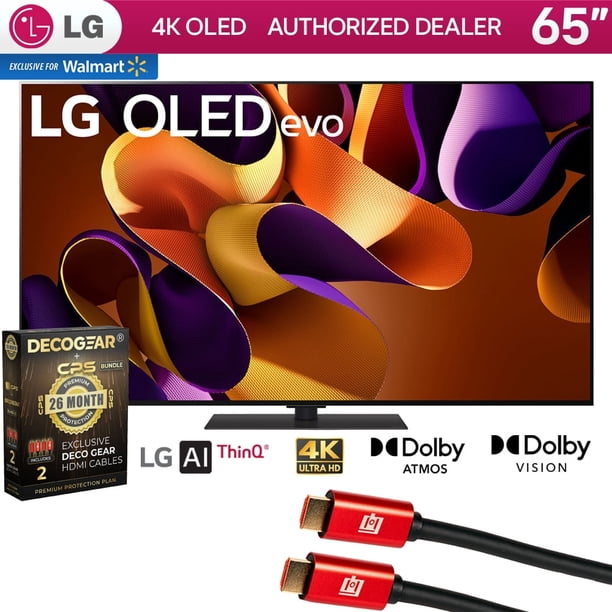 LG OLED65G4SUB 65 Inch OLED evo G4 Series Smart TV 4K HDR (2024) Bundle ...