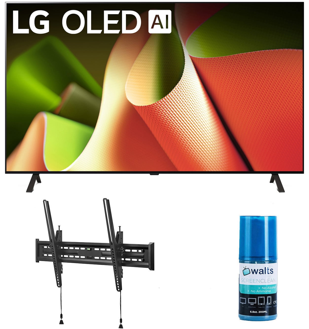 LG OLED77B4PUA 77 Inch OLED B4 4K Smart TV with Dolby Vision with a Walts TV Large/Extra Large ...