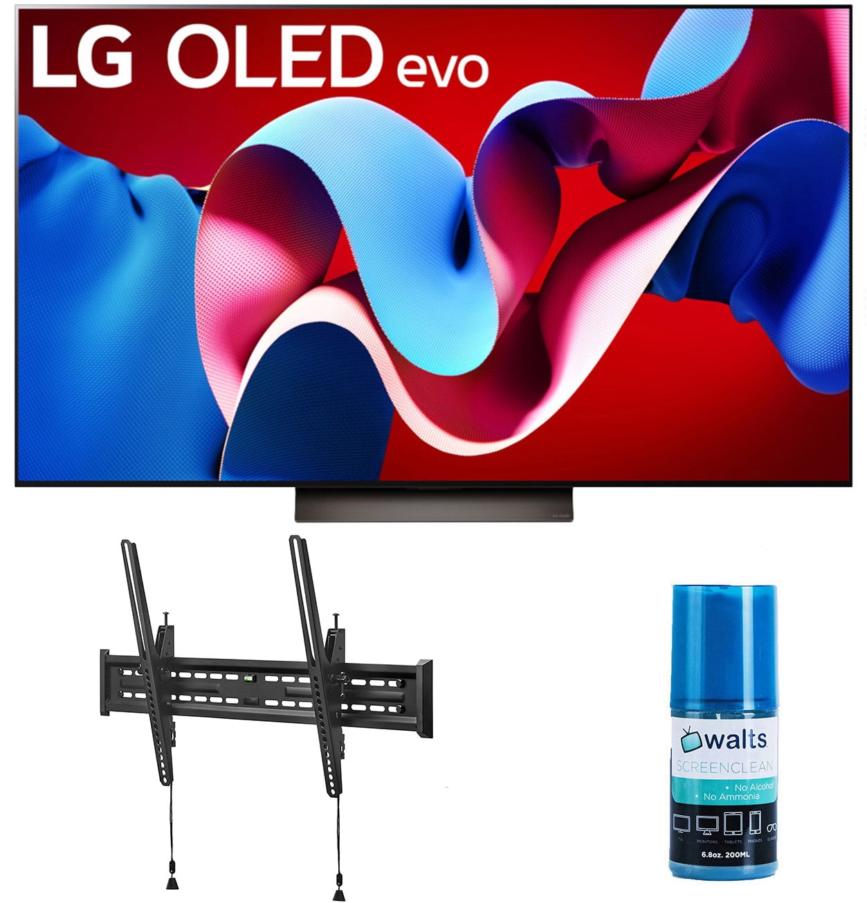 LG OLED77C4PUA 77 Inch Evo C4 Series OLED Smart TV with a Walts TV ...