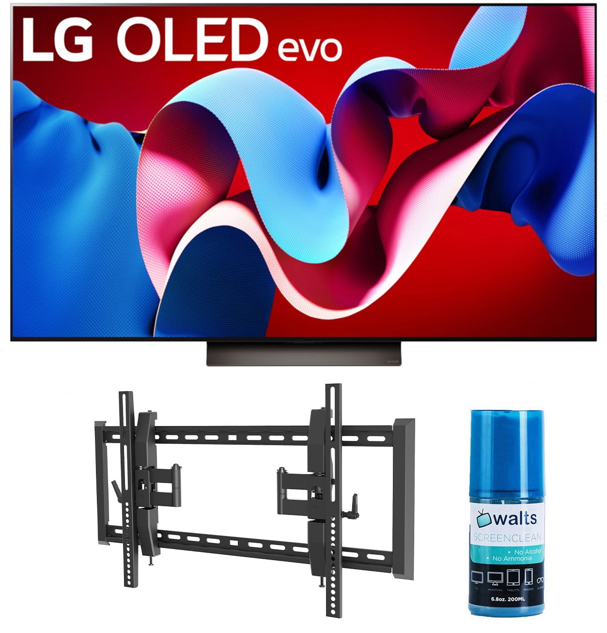 LG OLED77C4PUA 77 Inch Evo C4 Series OLED Smart TV with a Walts TV TILT ...