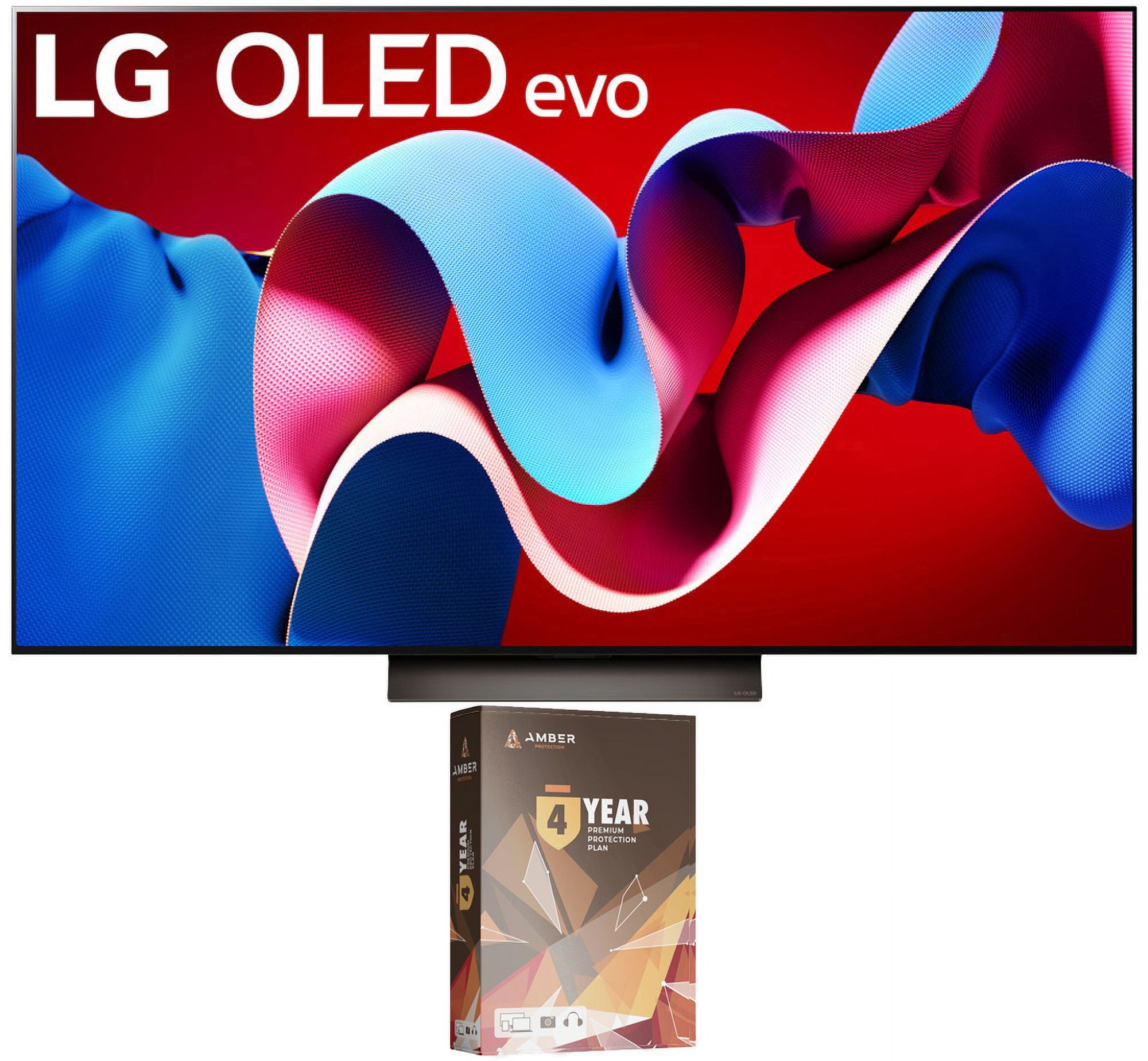 LG OLED77C4PUA 77 Inch Evo C4 Series OLED Smart TV with 4 Year Amber ...