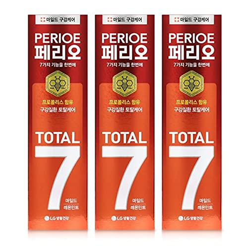 LG Perioe Total 7 Toothpaste - Mild/Lemon Mint 120g (4.2oz) * 3 Packs ...