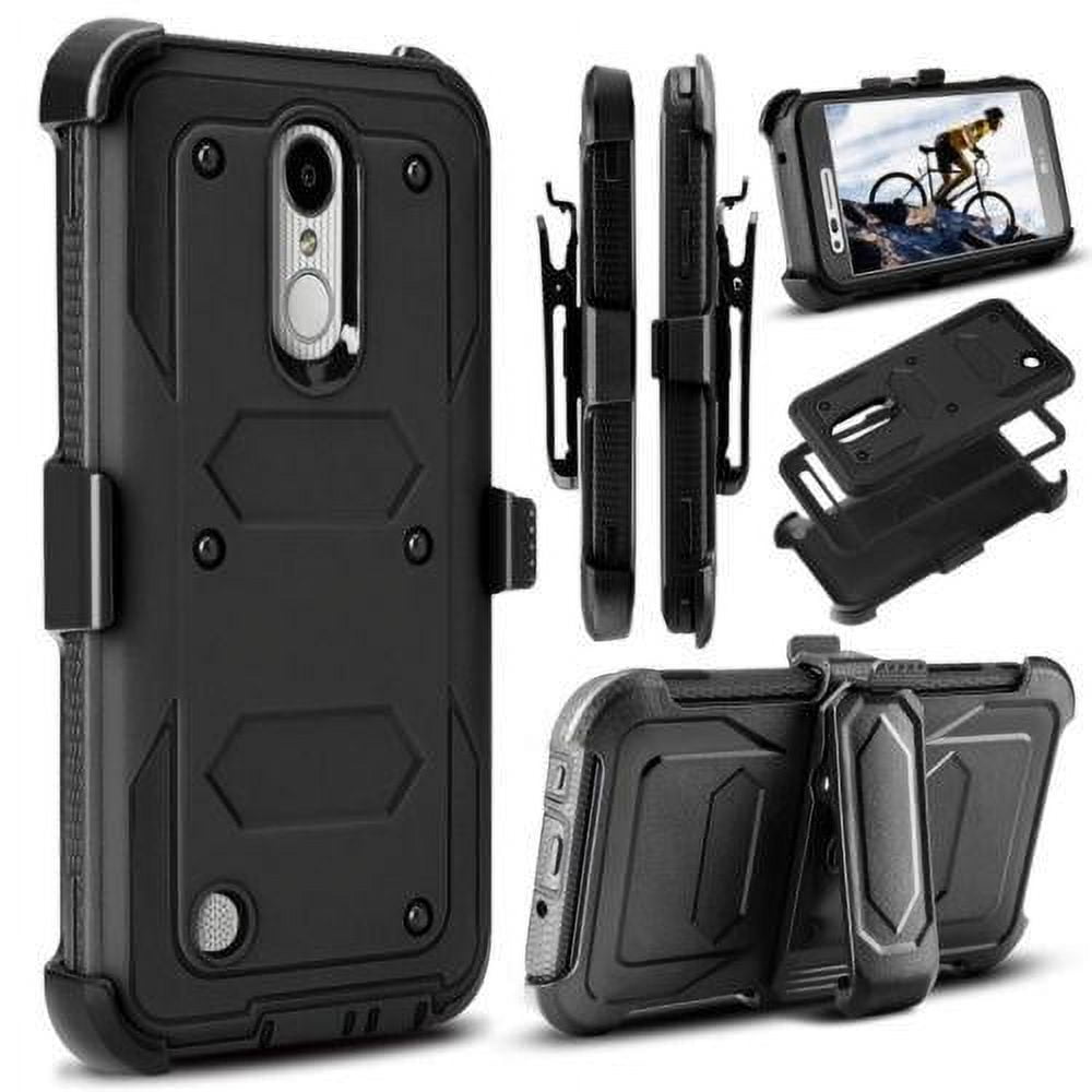 LG Phoenix 3, LG Risio 2, LG Fortune Case, Triple Protection w/ Built ...