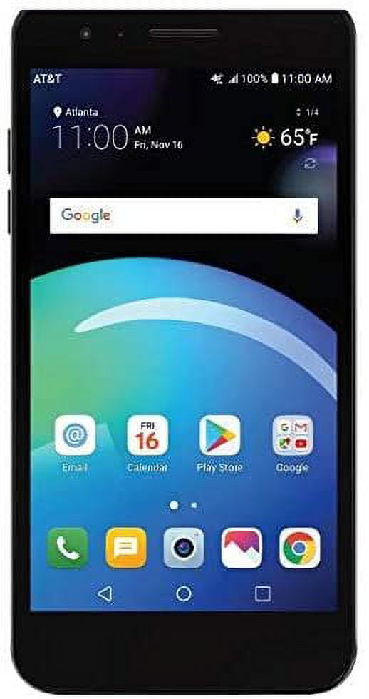 LG Phoenix 4 AT&T Prepaid Cell Phone, 16GB, 4G LTE, Android 7.1, 8MP ...