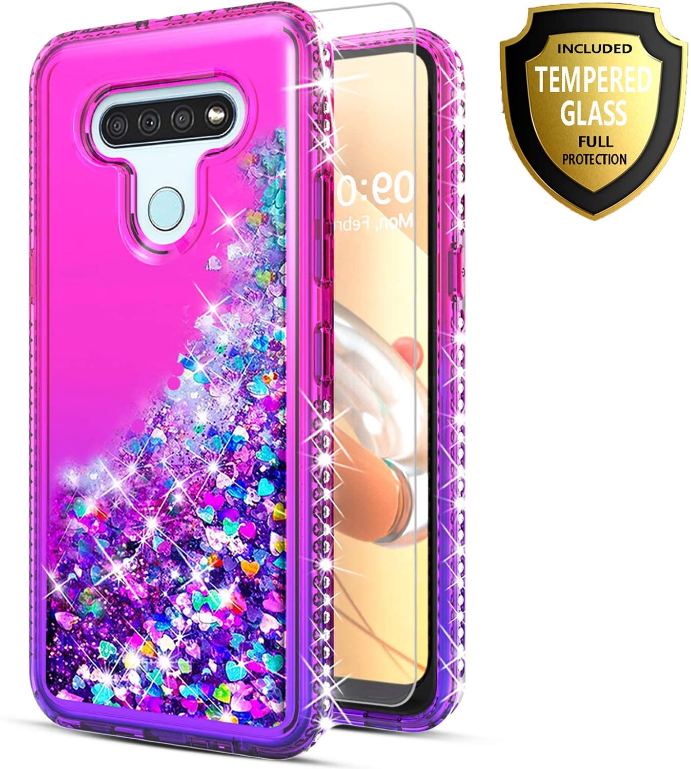 LG Premier Pro Plus/ Harmony 4 Case, with [Tempered Glass Protector ...