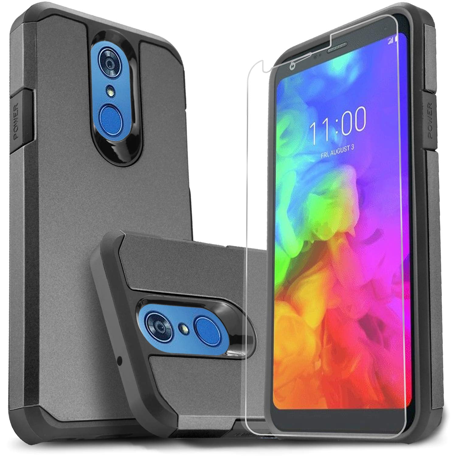 LG Q7 Plus Case, LG Q7 Case, W/[HD Screen Protector], Heavy Duty Drop ...
