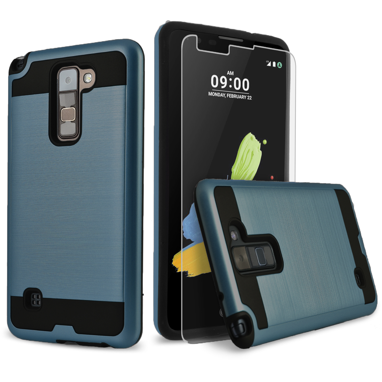 LG Stylo 2 Case, 2-Piece Style Hybrid Shockproof Hard Case Cover with ...