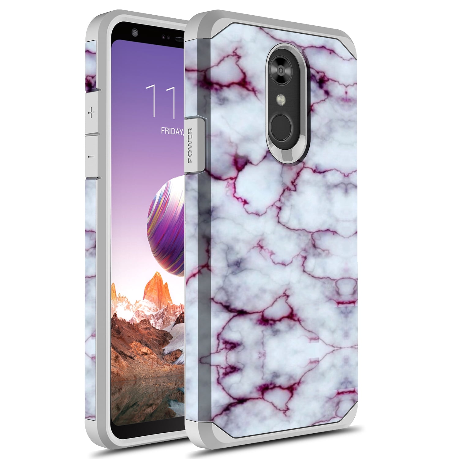 LG Stylo 4 Case, LG Stylo 4 Plus Case, Rosebono Slim Hybrid Dual Layer ...