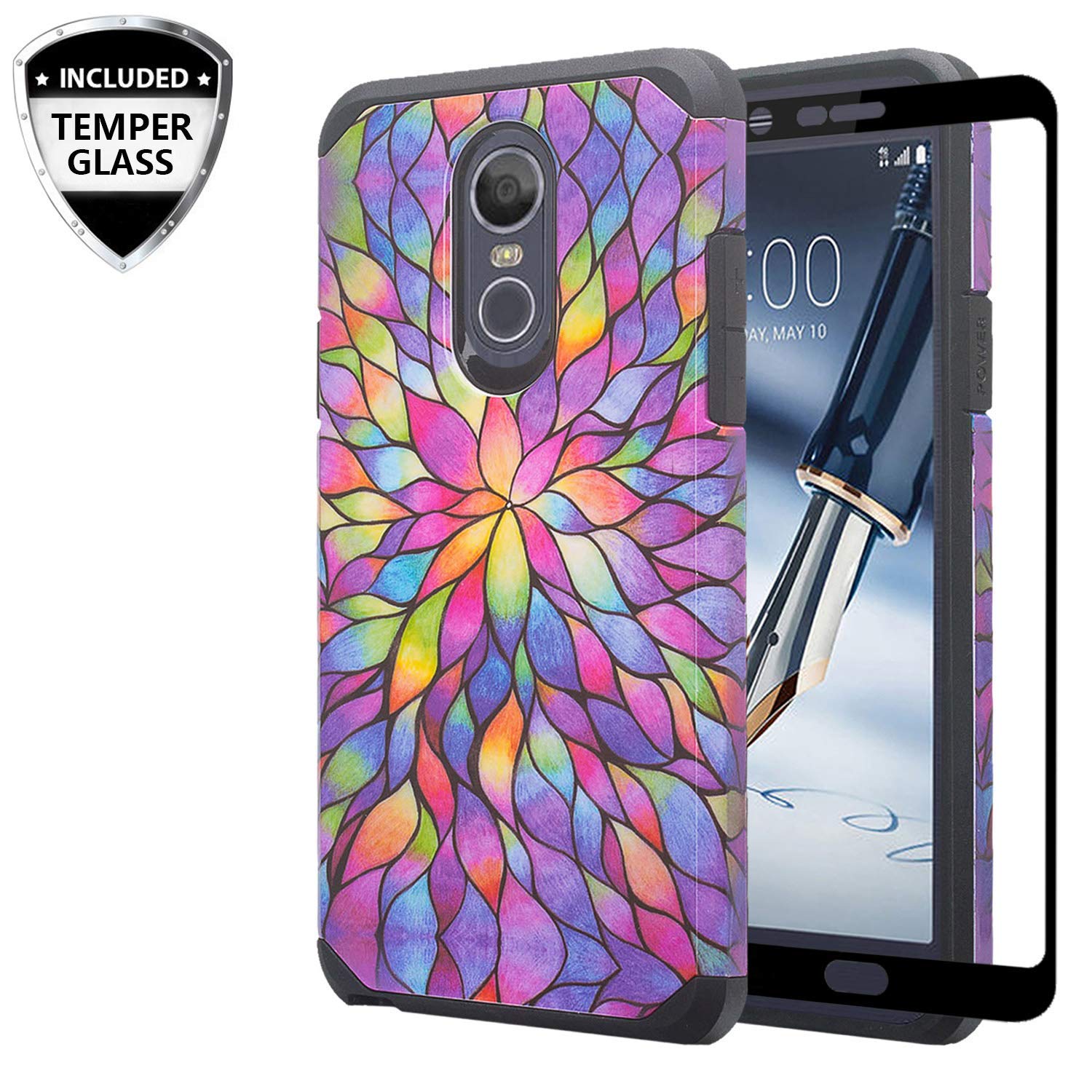 LG Stylo 4/LG Stylo 4 Plus Case Cover w/[ Temper Glass Screen Protector ...