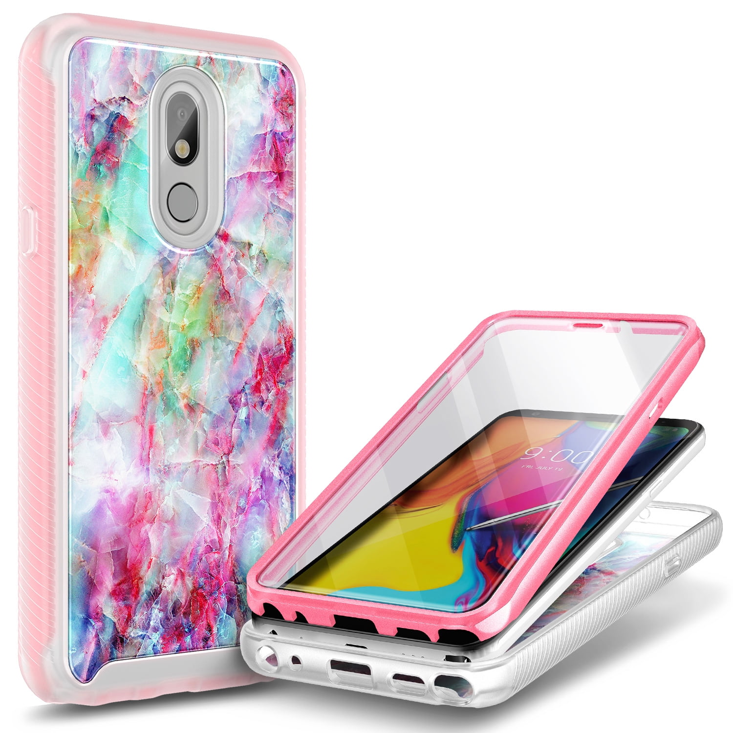 For LG Stylo 5 Case, Stylo 5X/Stylo 5V/Stylo 5+ Plus with Built-in ...