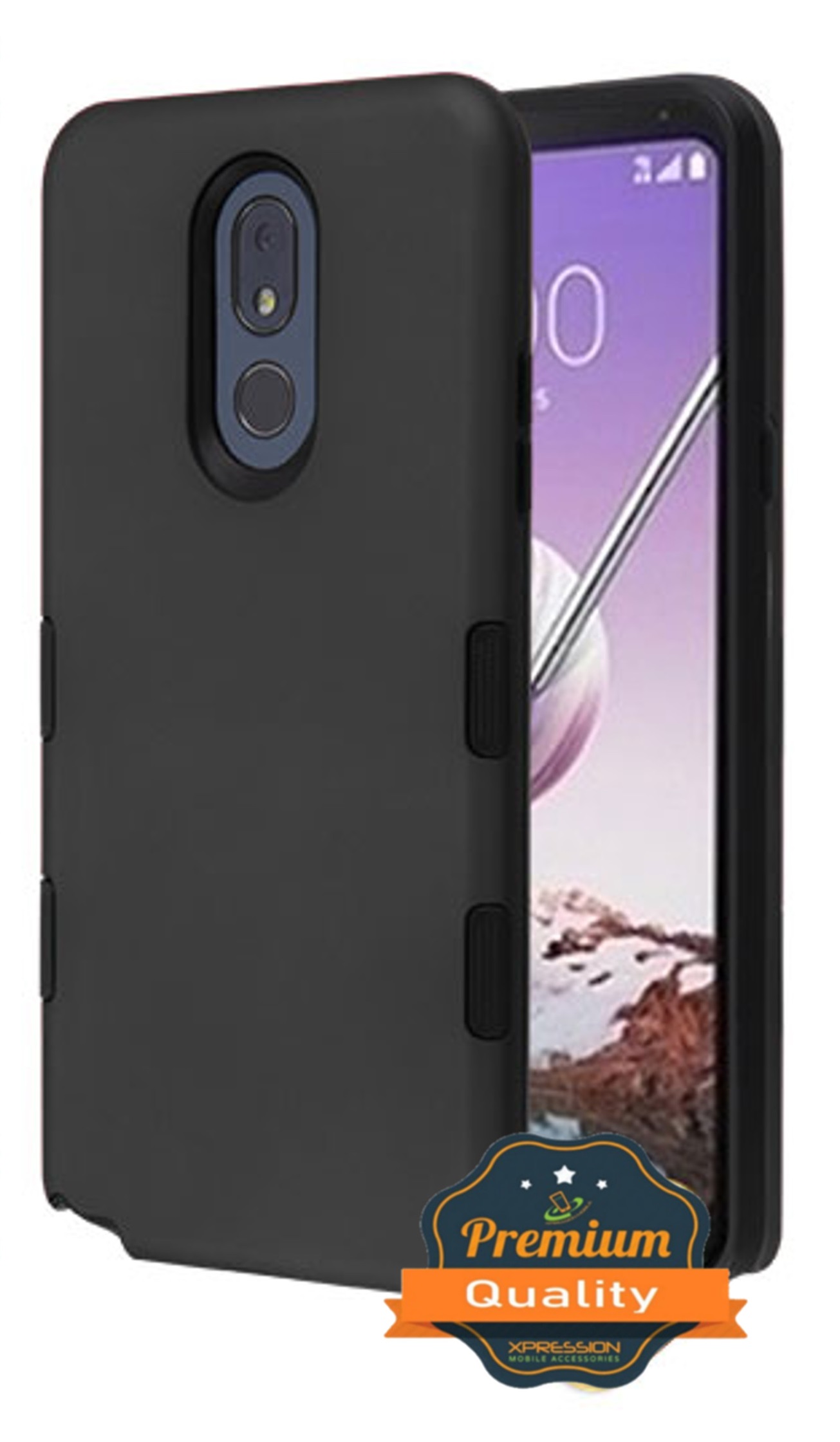 LG Stylo 5 Phone Case Stylish Dual Layer Hard PC Back & TPU Rubber Soft ...