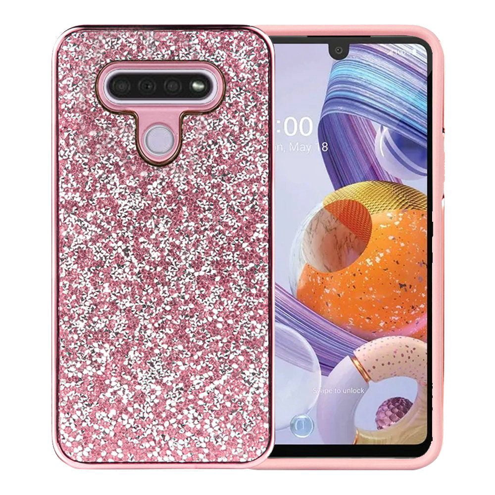 for LG Stylo 6 Bling Rhinestone Diamond Shiny Glitter Hybrid Bumper ...
