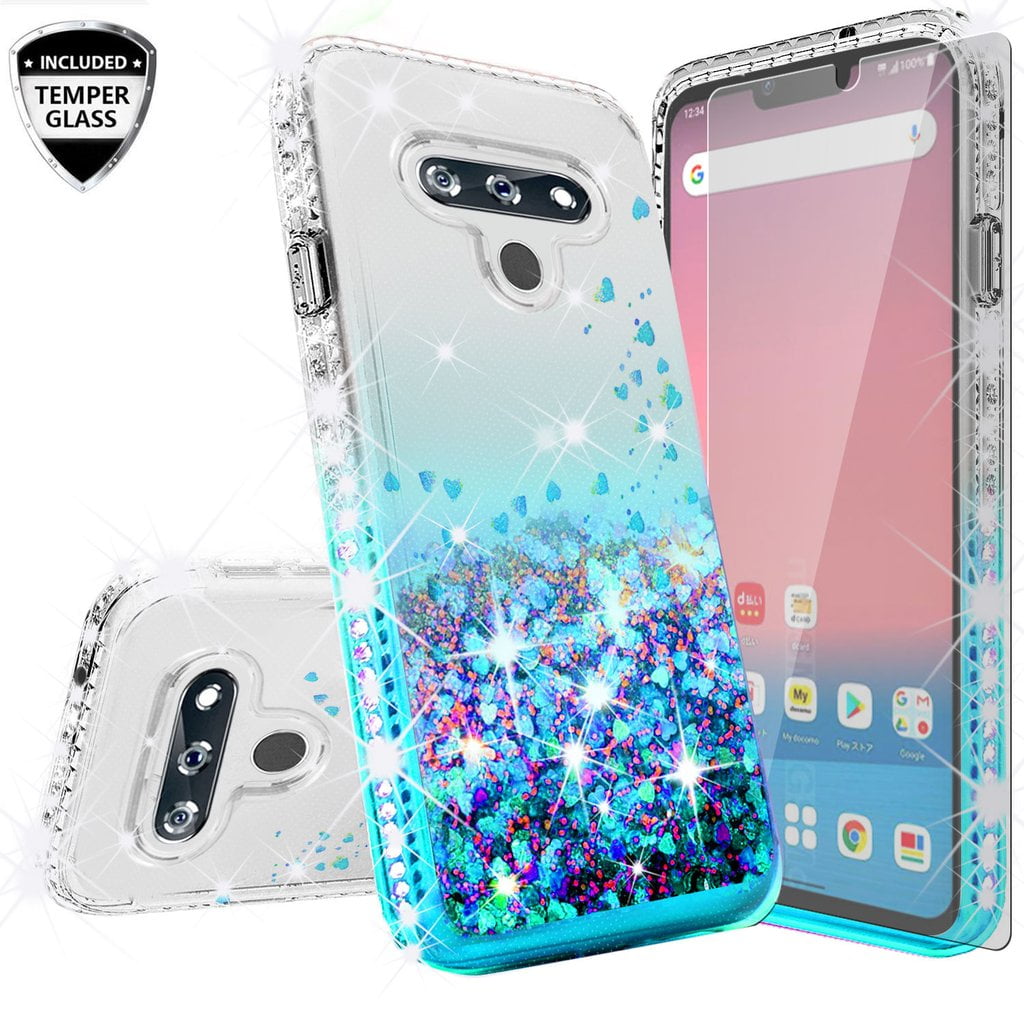 LG Stylo 6 Case w/ TPU Screen Protector Liquid Quicksand Glitter Cute ...