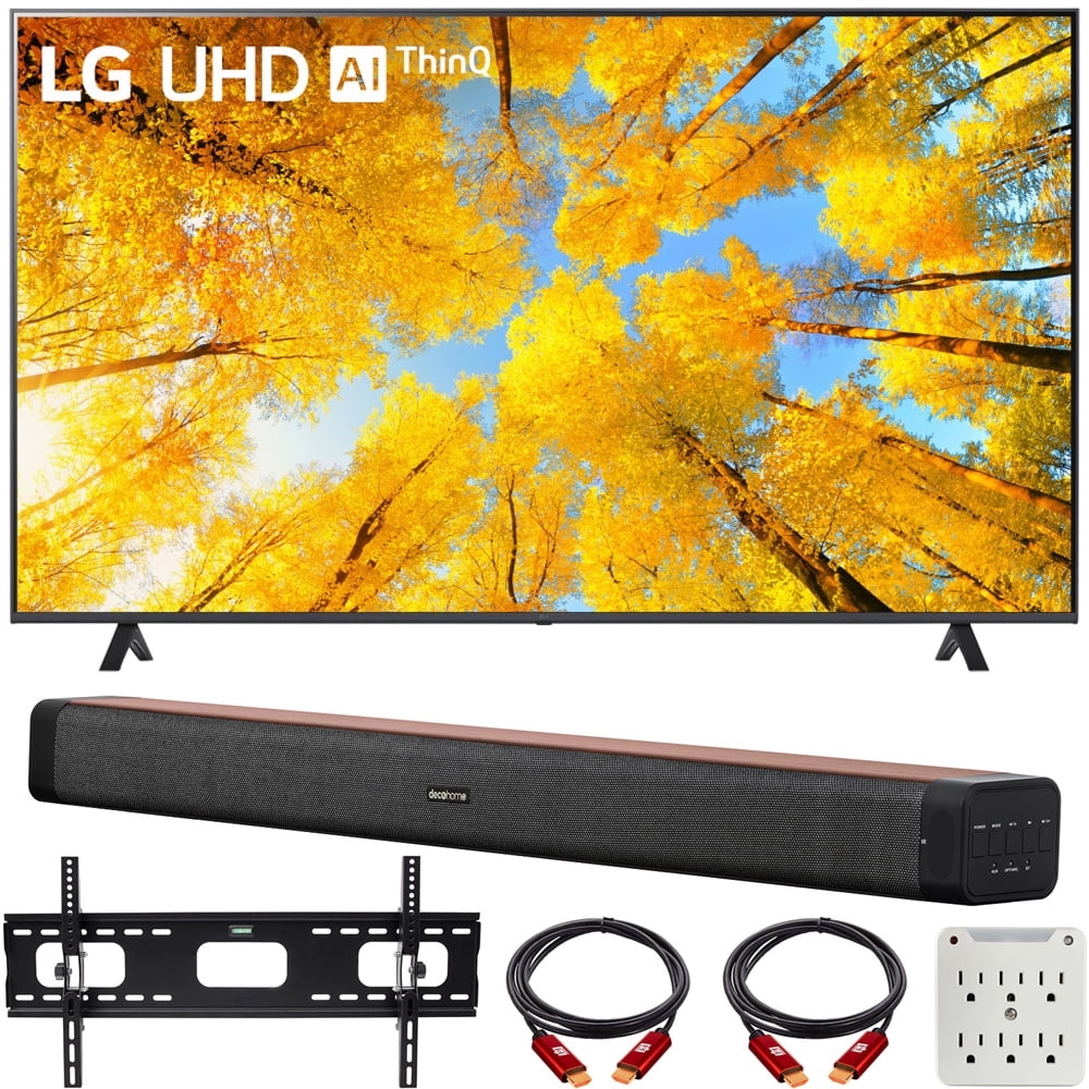 LG UQ7590PUB 75 Inch HDR 4K UHD Smart TV (2022) Bundle with Deco Home ...