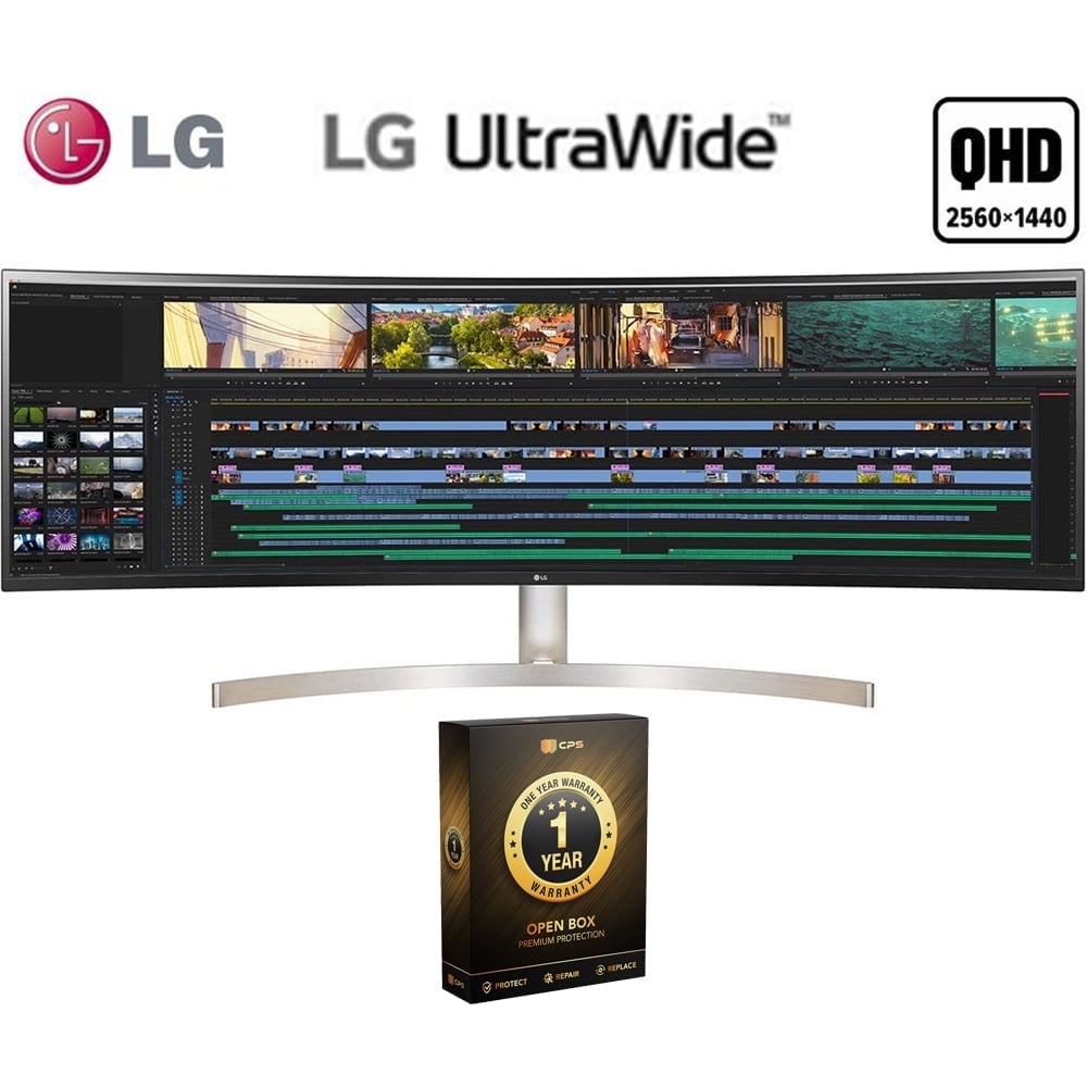 LG 49 Inch UltraWide Dual QHD IPS Curved LED Monitor with HDR 10 and 1 ...