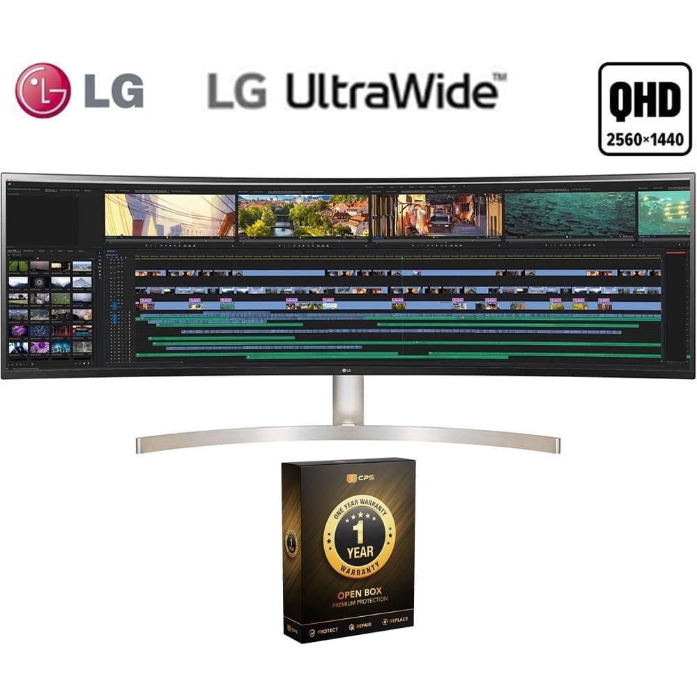 LG 49 Inch UltraWide Dual QHD IPS Curved LED Monitor with HDR 10 and 1 ...