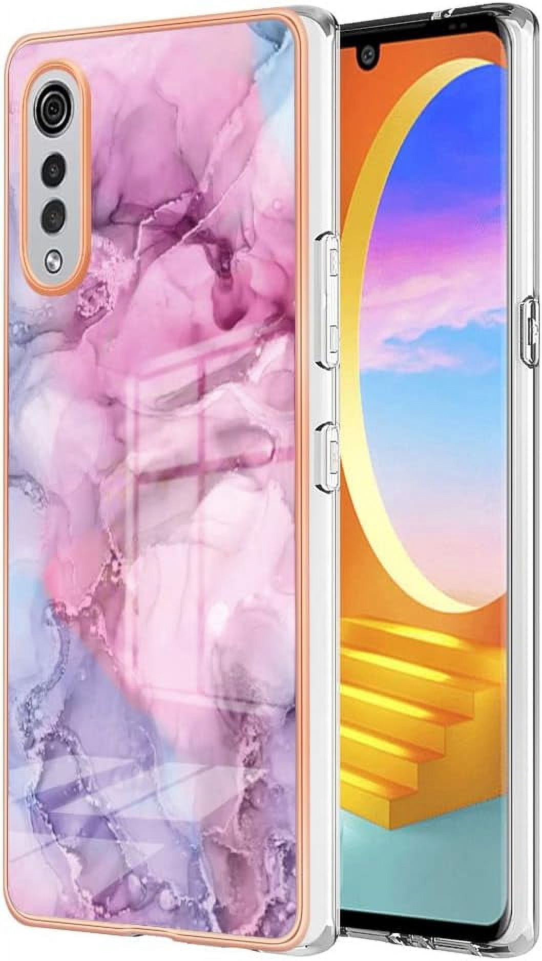 for LG Velvet 5G Phone Case Velvet 4G Case, Soft TPU + IMD Marble ...