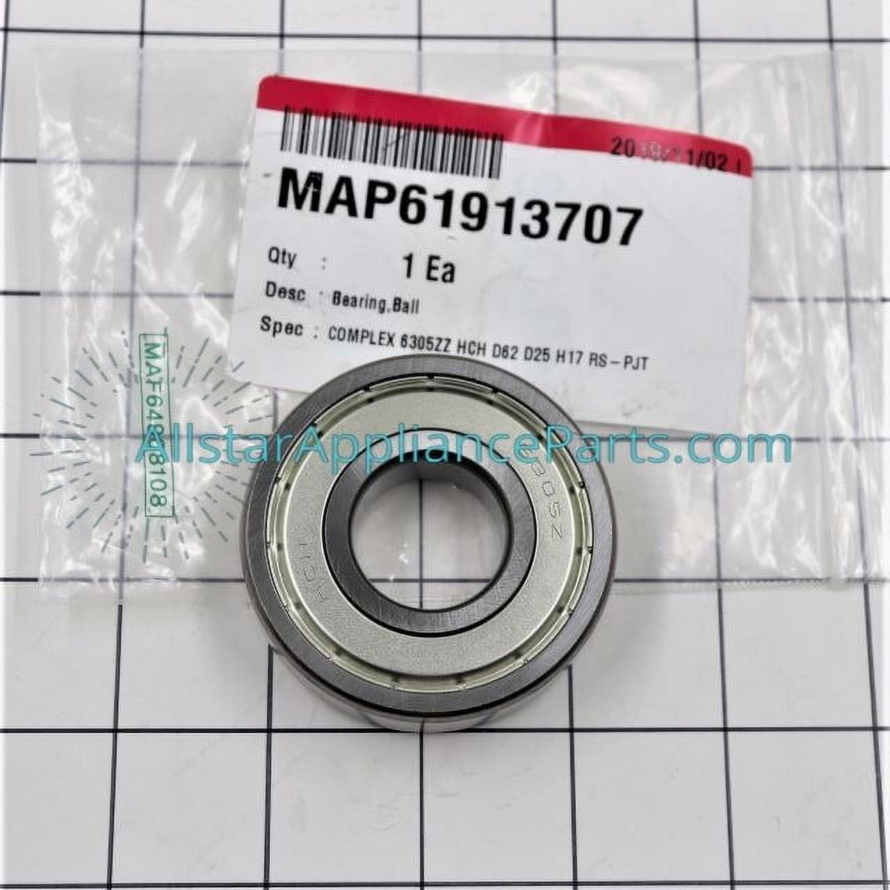 LG Washing Machine Ball Bearing MAP61913707 - Walmart.com